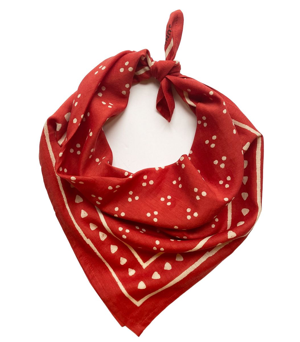 Baya Bandana in Red - Sunday Monday – Hand block printed textiles for ...